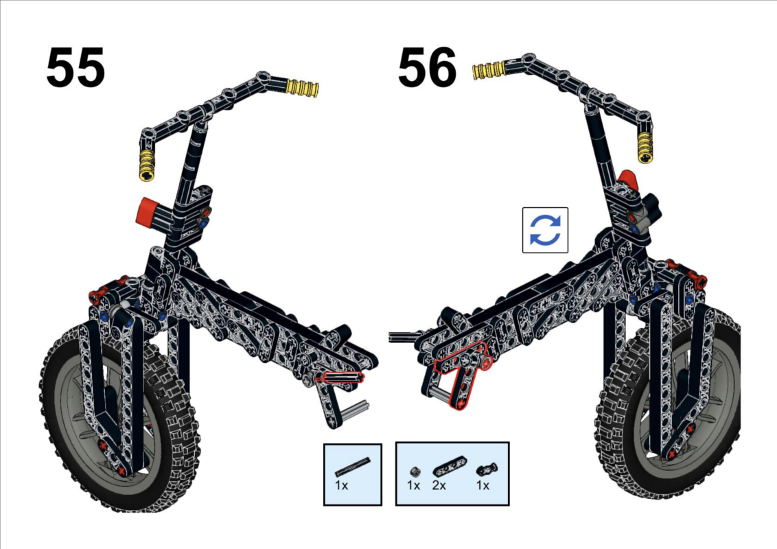 Lego Instructions – Technic Folding Bicycle – L-Hub of Universe Wang